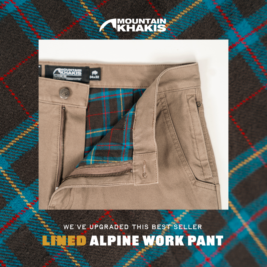 Lined Alpine Work Pant – Mountain Khakis